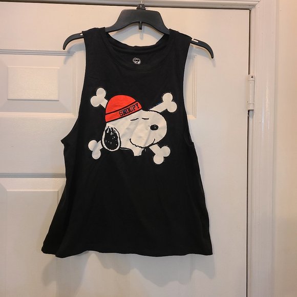 Peanuts | Tops | Peanuts By Shulz Snoopy Jolly Roger Crossbones Tank ...